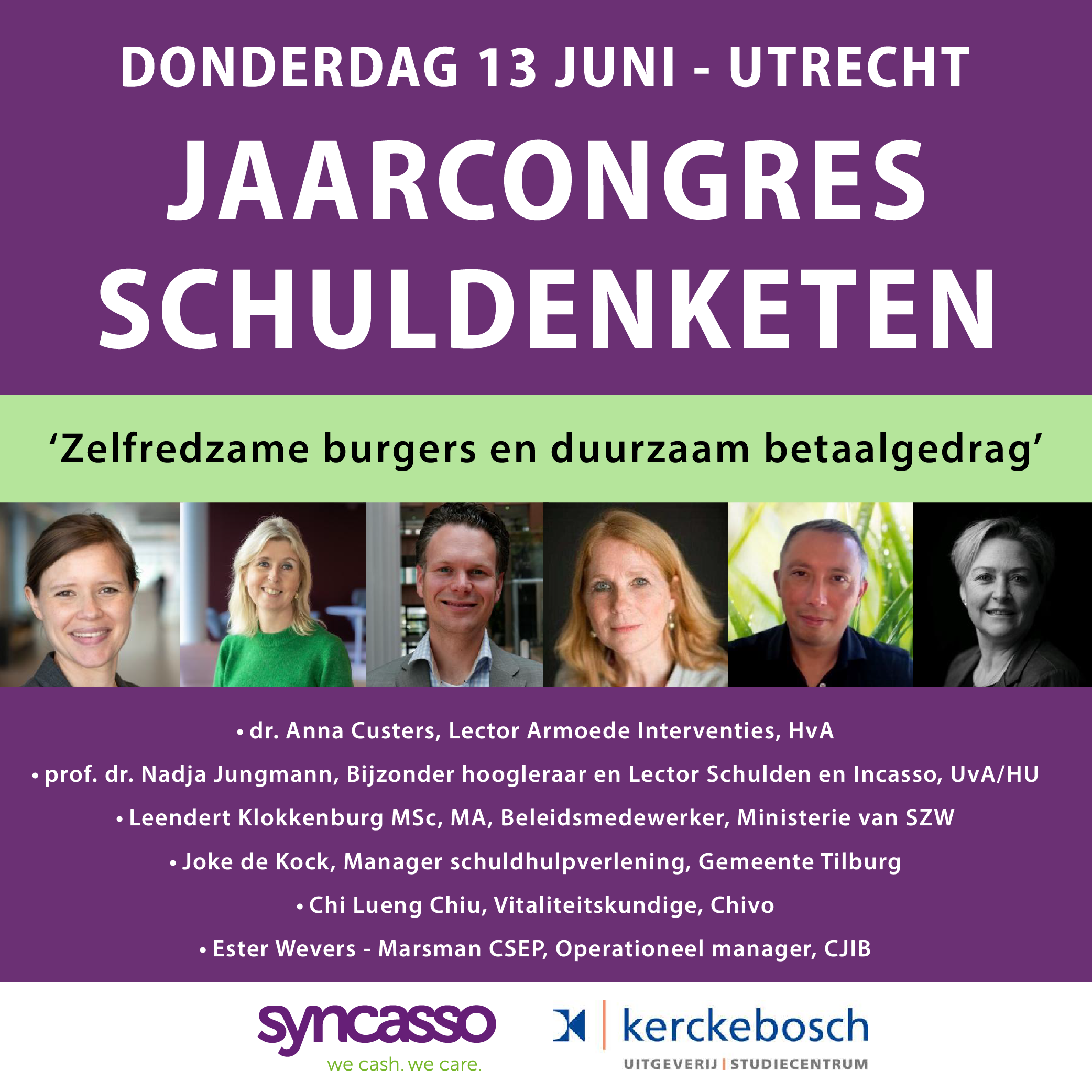 Sprekers Jaarcongres Schuldenketen bekend - Syncasso